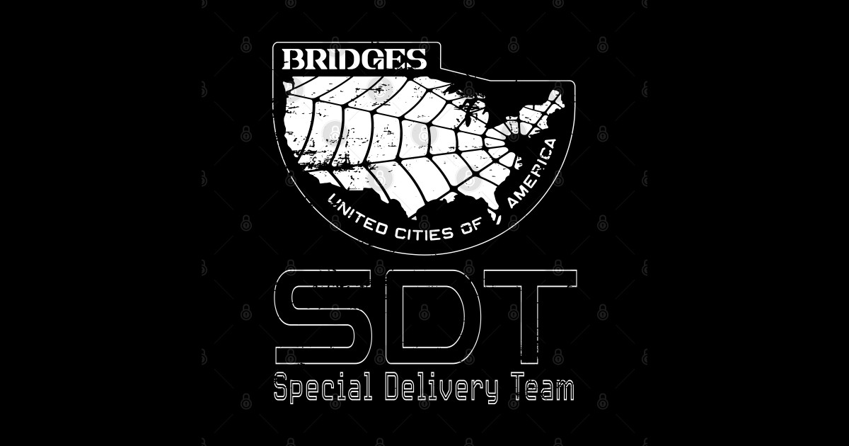 SDT logo - White border. - Death Stranding - Sticker | TeePublic