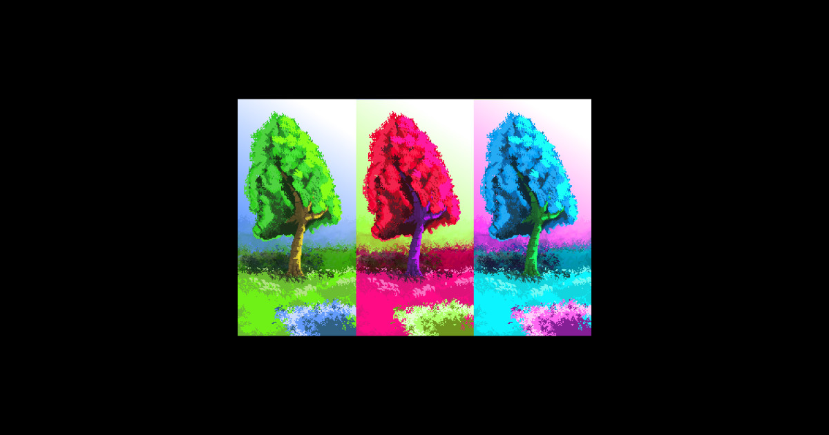 GRB trees - Pixel - Sticker | TeePublic