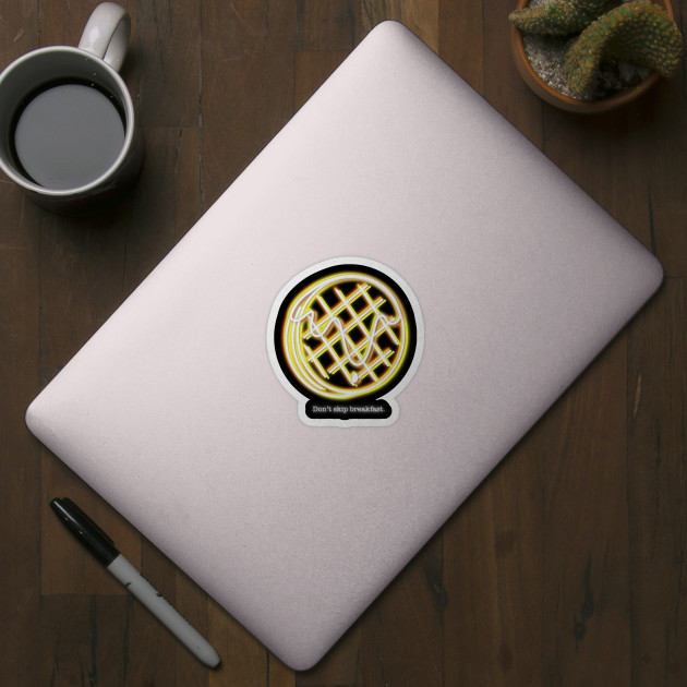 Neon - Waffle - Neon Waffles - Sticker | TeePublic