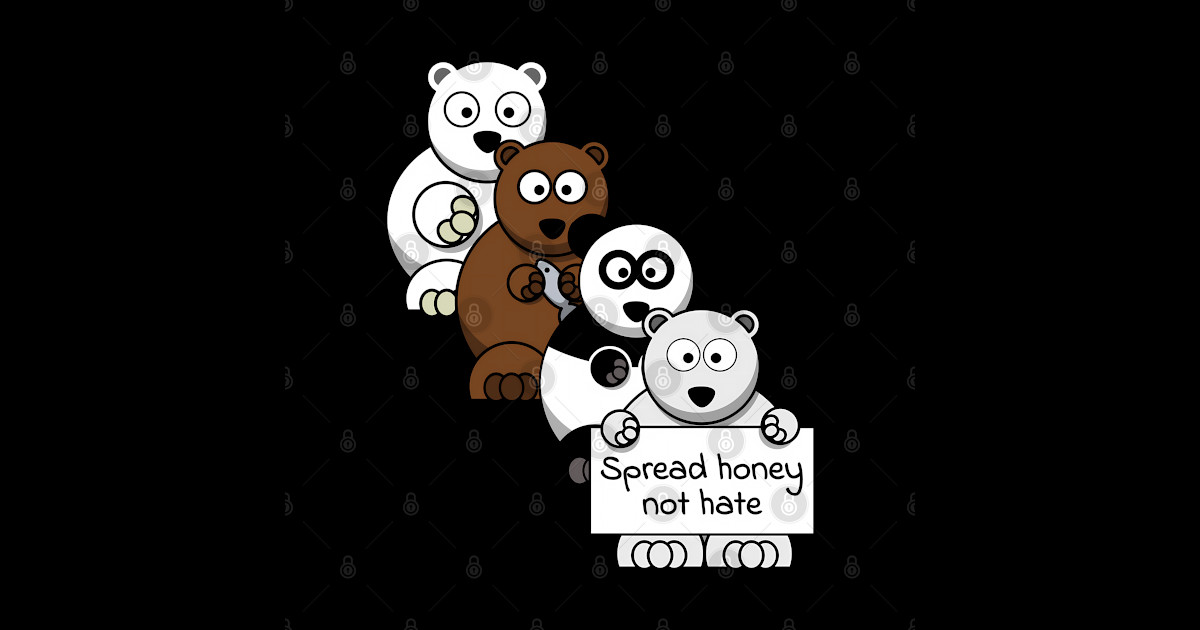 Spread honey not hate - Stop Hate - Sticker | TeePublic