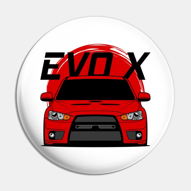 Red EVO X - Evo X - Pin | TeePublic