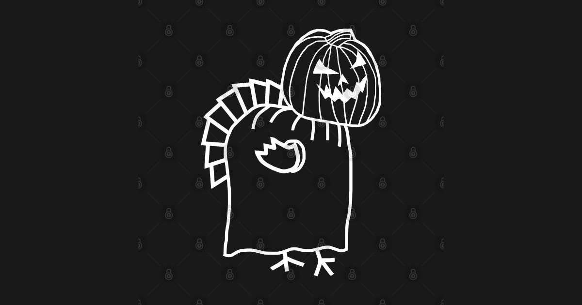 Spooky Thanksgiving Turkey Wearing Halloween Costume - Halloween - T ...