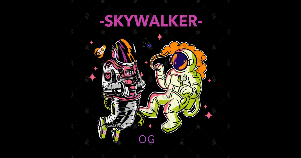 Skywalker OG Cannabis Strain Weed Name Art - Cannabis - Sticker | TeePublic