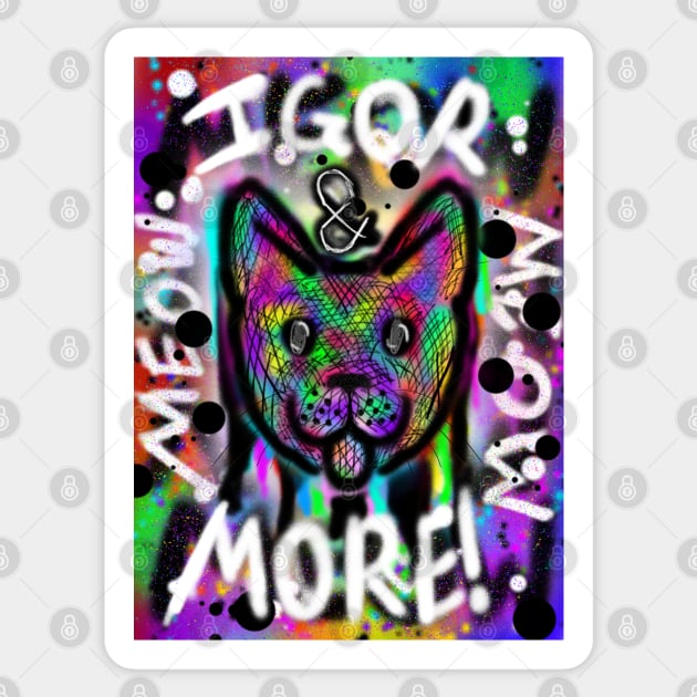 Spray Paint Cat V4 (Igor & More) - Cat - Sticker | TeePublic