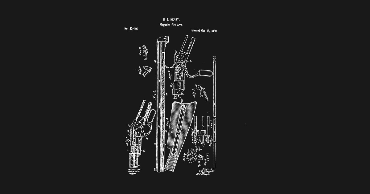 Winchester Repeating Rifle Patent Magazine fire arm - Repeating Rifle ...