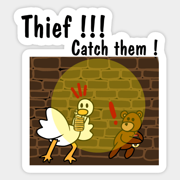 cute thief - Simple - Sticker | TeePublic