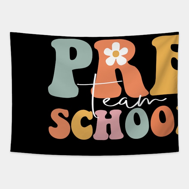 Preschool Team Retro Groovy Vintage First Day Of School - Funny Back To ...