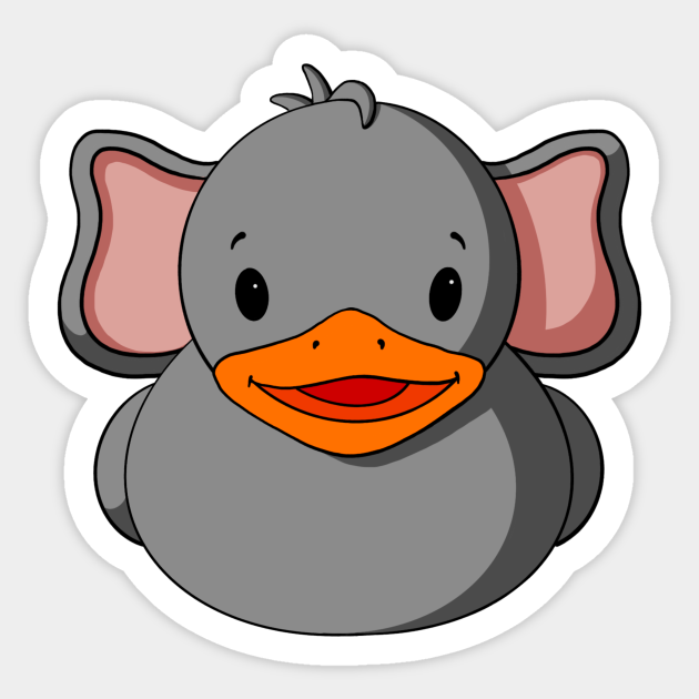 Elephant Rubber Duck - Rubber Duckie - Sticker | TeePublic