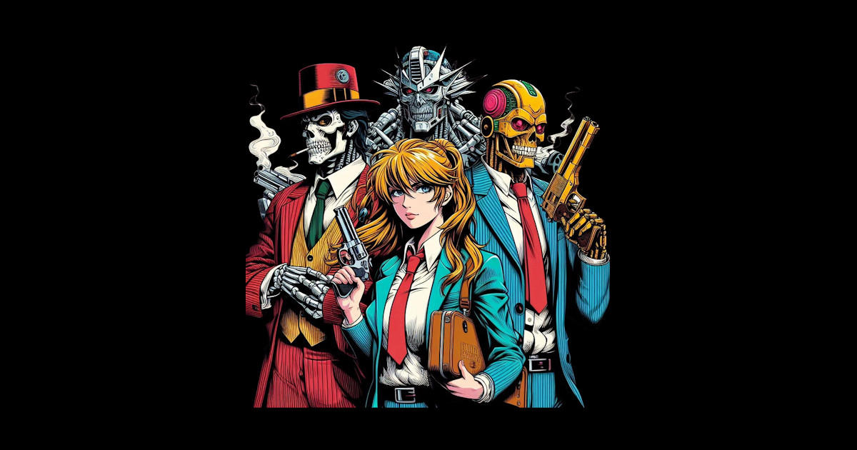 Anime Cyborg Squad - Anime Art - Sticker | TeePublic