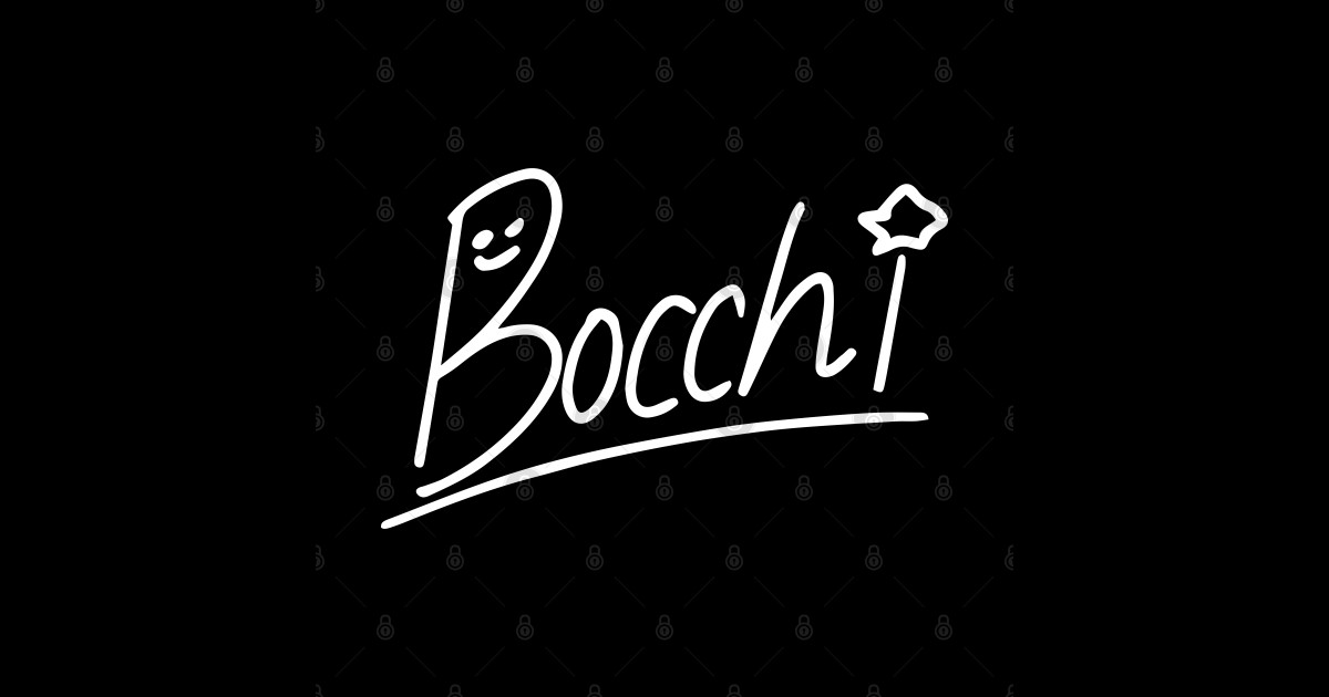 Bocchi the Rock! Bocchi-chan Signature - Bocchi The Rock - Sticker ...