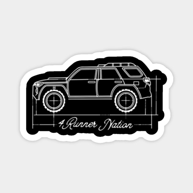4Runner Nation 5Th Gen 4R Blue - 4runner Nation - Magnet | TeePublic