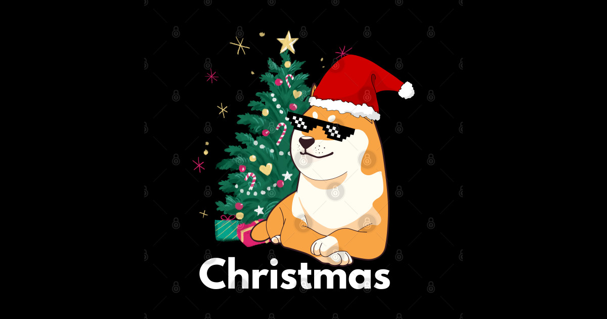 Doge Christmas - Doge - Sticker | TeePublic