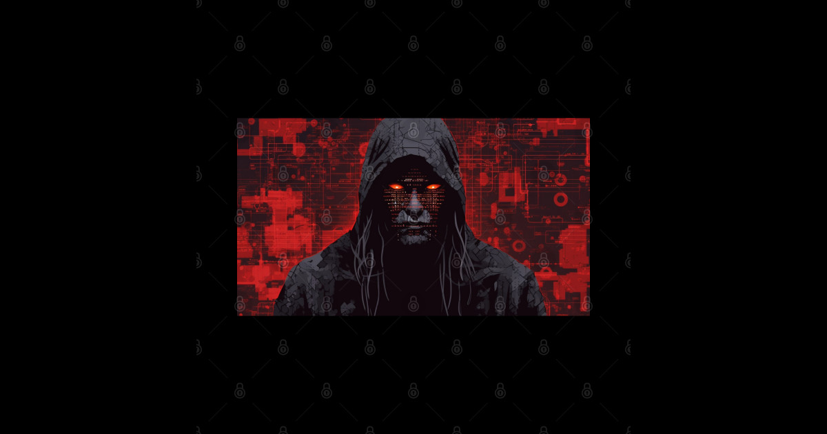 Deep Core Evil AI Hacking The Universe - Cyberpunk - Sticker | TeePublic