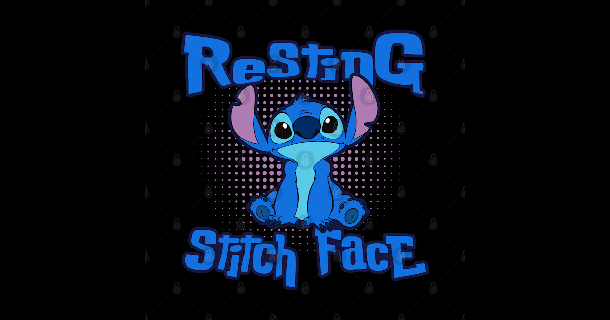 Resting Stitch Face Lts - Stitch - Sticker | TeePublic