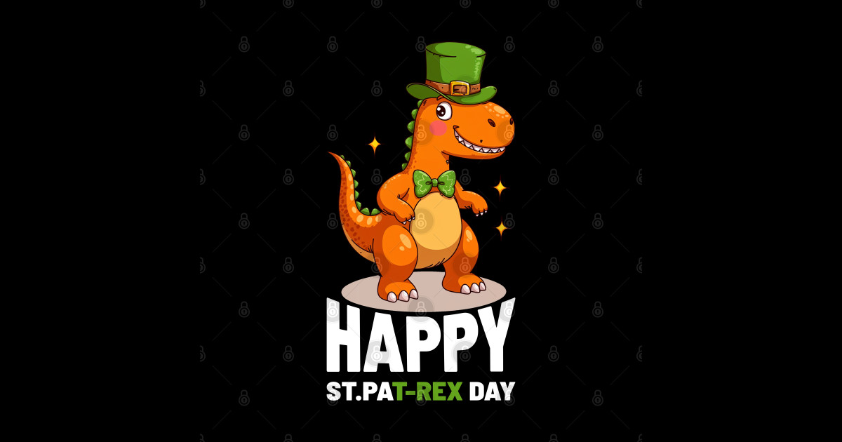 Happy-St.-Pa-T-Rex-Day - Happy St Pa T Rex Day - Sticker | TeePublic