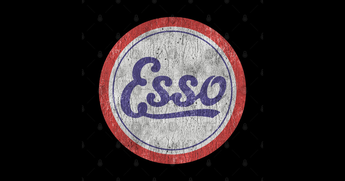 esso distressed vintage logo - Motor Oil - Sticker | TeePublic
