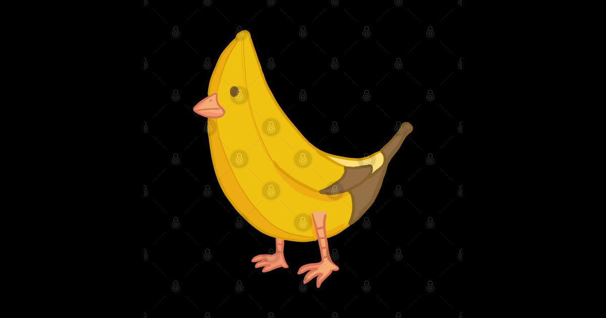 Banana chicken - Banana - Sticker | TeePublic