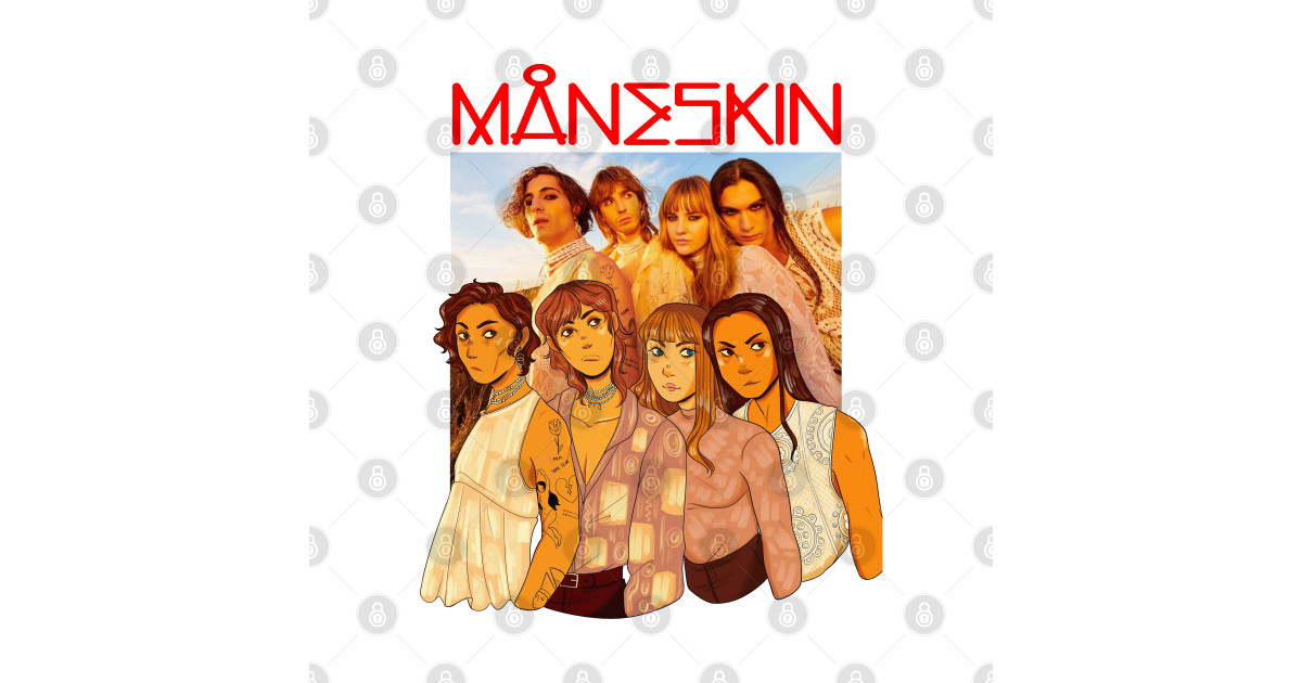 Draw - Maneskin - Maneskin - T-Shirt | TeePublic