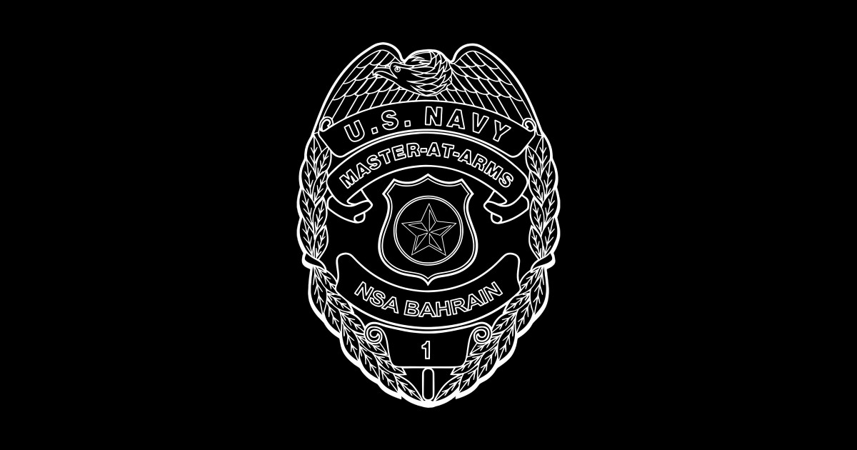 U.S. Navy Master At Arms Badge NSA Bahrain - Maa Badge - Sticker ...