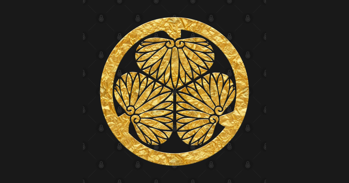 Japanese Mon Mitsuba Aoi - Kamon - T-Shirt | TeePublic