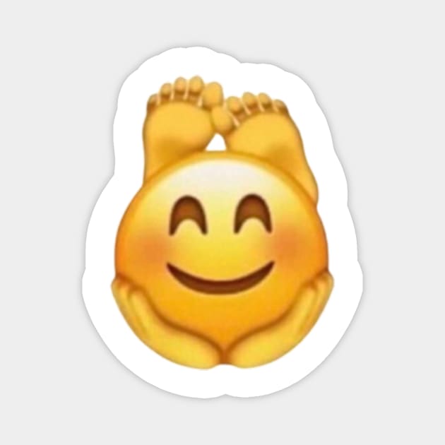 Giggles And Kicks Feet Emoji I Dont Care Magnet Teepublic