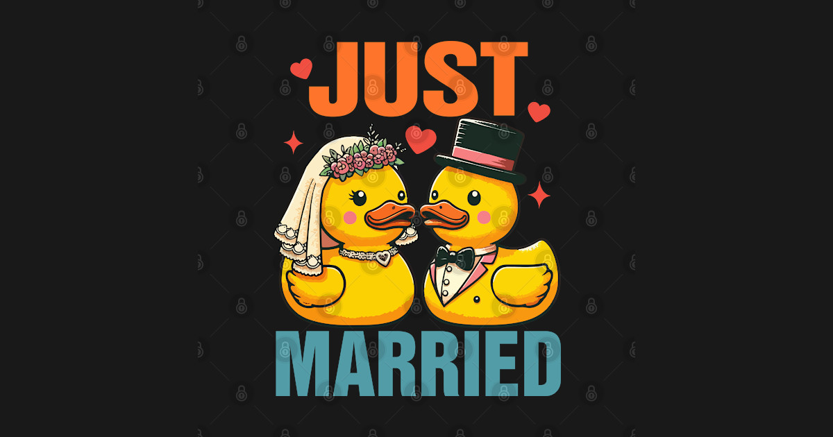 Bride & Groom Newlywed Wedding Rubber Ducks Just Married - Bride Groom ...