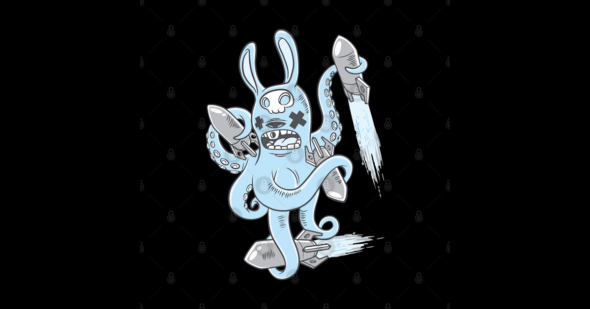 Tentacled Titans: Octopuses Carry Missiles Illustration - Anime Art ...