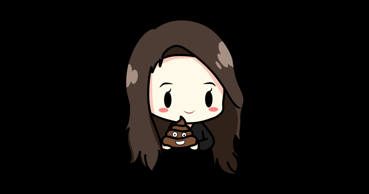 Poopie cute - Anime Girls - Sticker | TeePublic