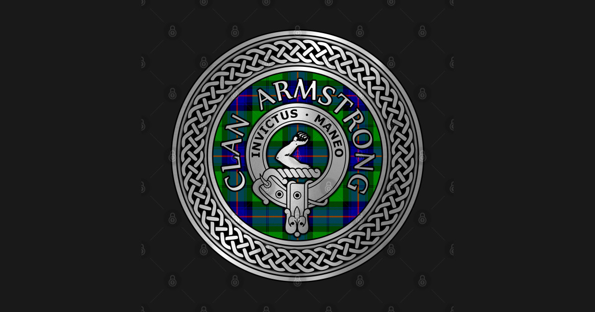 Clan Armstrong Crest & Tartan Knot - Armstrong - T-Shirt | TeePublic