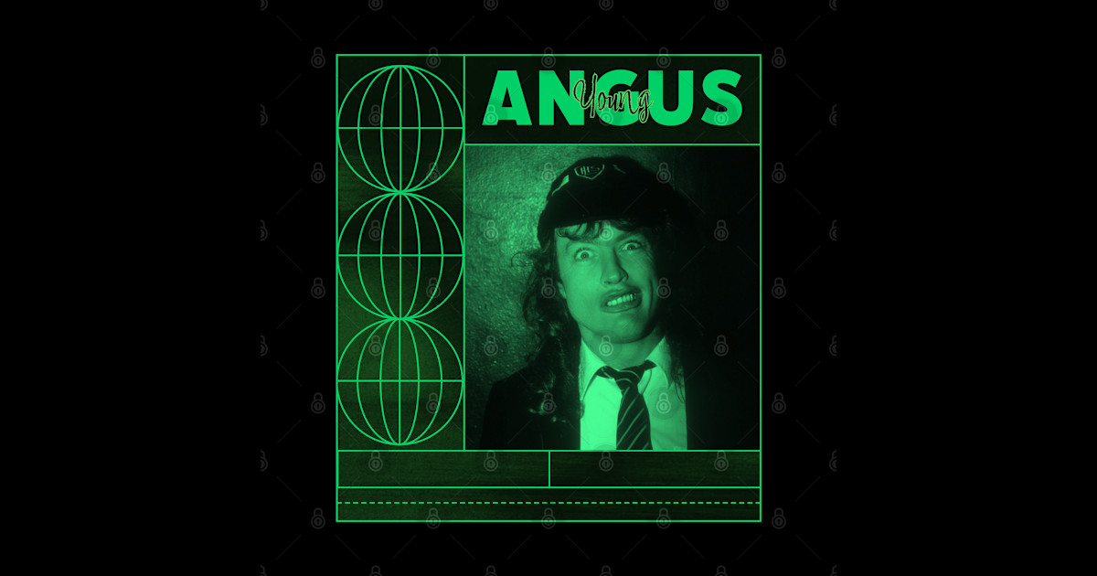 Angus Young - Angus Young - Sticker | TeePublic