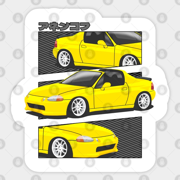 Honda CRX del sol - Honda - Sticker | TeePublic