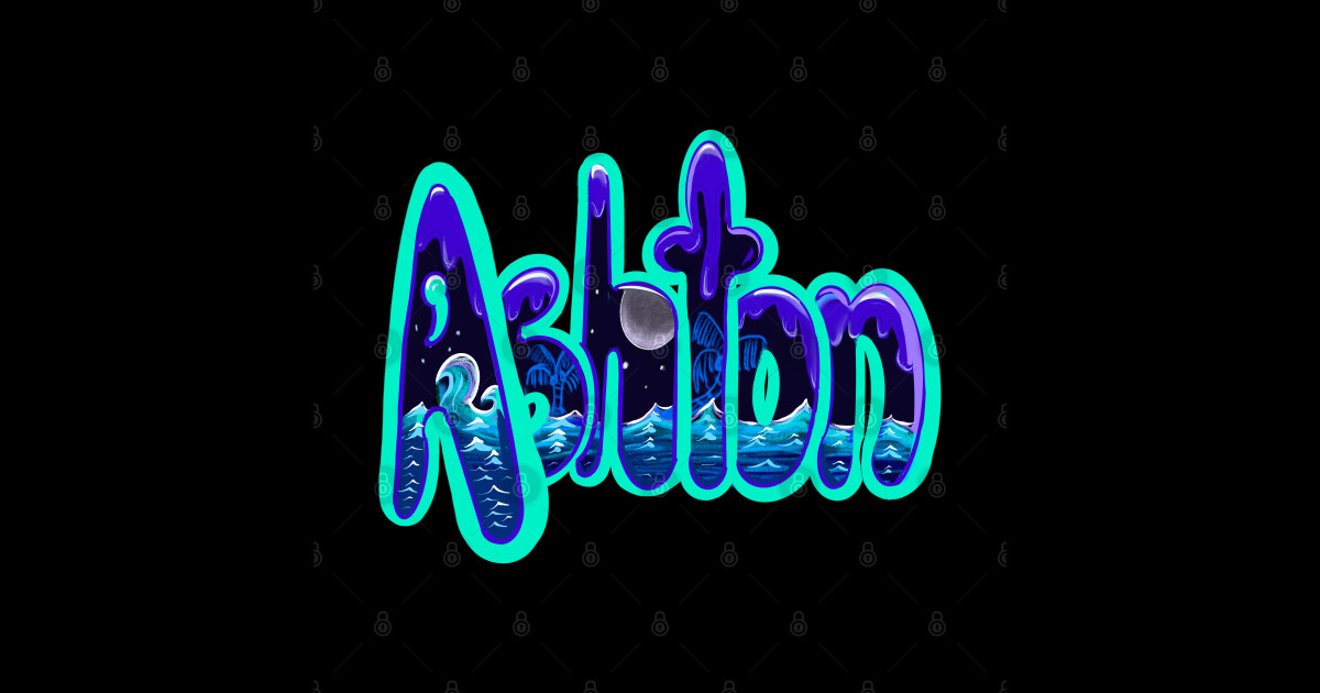 Ashton name in blue graffiti calligraphy Top 10 best personalized gifts ...