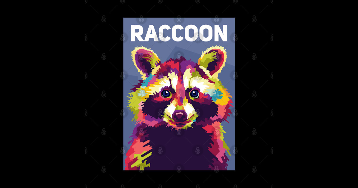 Colorful Raccoon Pop Art - Raccoon - Sticker | TeePublic