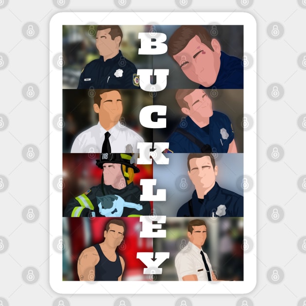 Evan 'Buck' Buckley | 911 - Evan Buck Buckley - Sticker | TeePublic