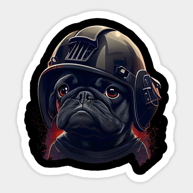 Pug as football player three - Pug - Sticker | TeePublic