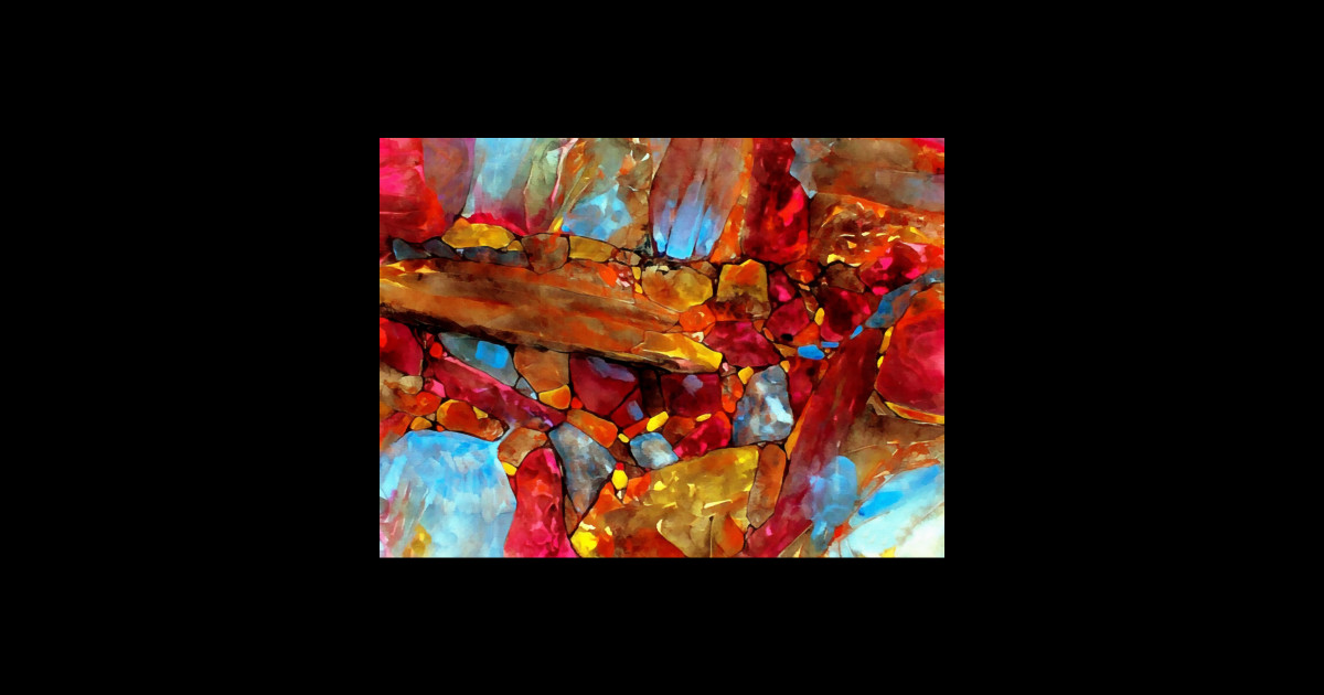 Igneous Rock Digital - Abstract - Sticker | TeePublic