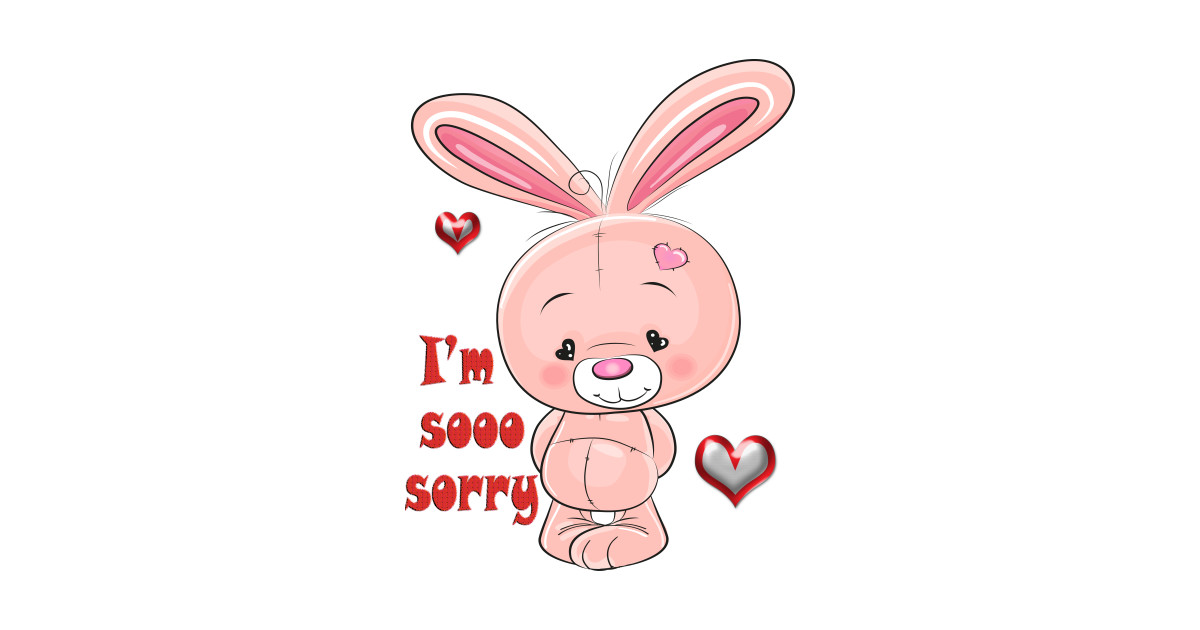 I'm so sorry pink bunny 2 - Corona - Posters and Art Prints | TeePublic