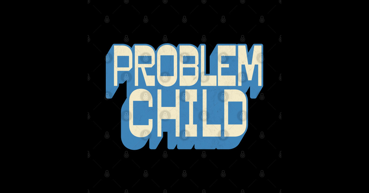 Problem Child - Retro Typography Design - Problem Child - Sticker ...