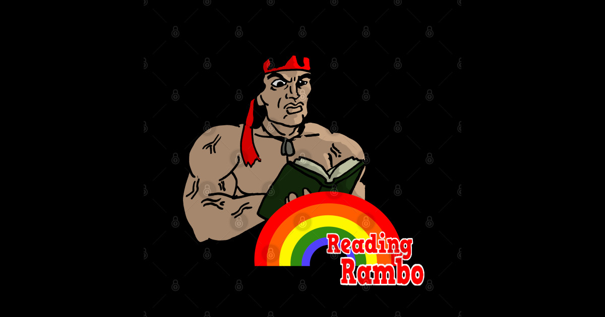 reading rambo! - Action - Posters and Art Prints | TeePublic