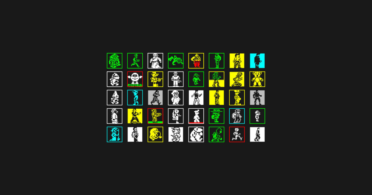 ZX Spectrum Characters - Zx Spectrum Characters - T-Shirt | TeePublic