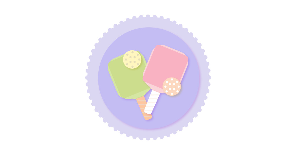 Pickle Ball Paddles in Pastels - Pickleball - T-Shirt | TeePublic