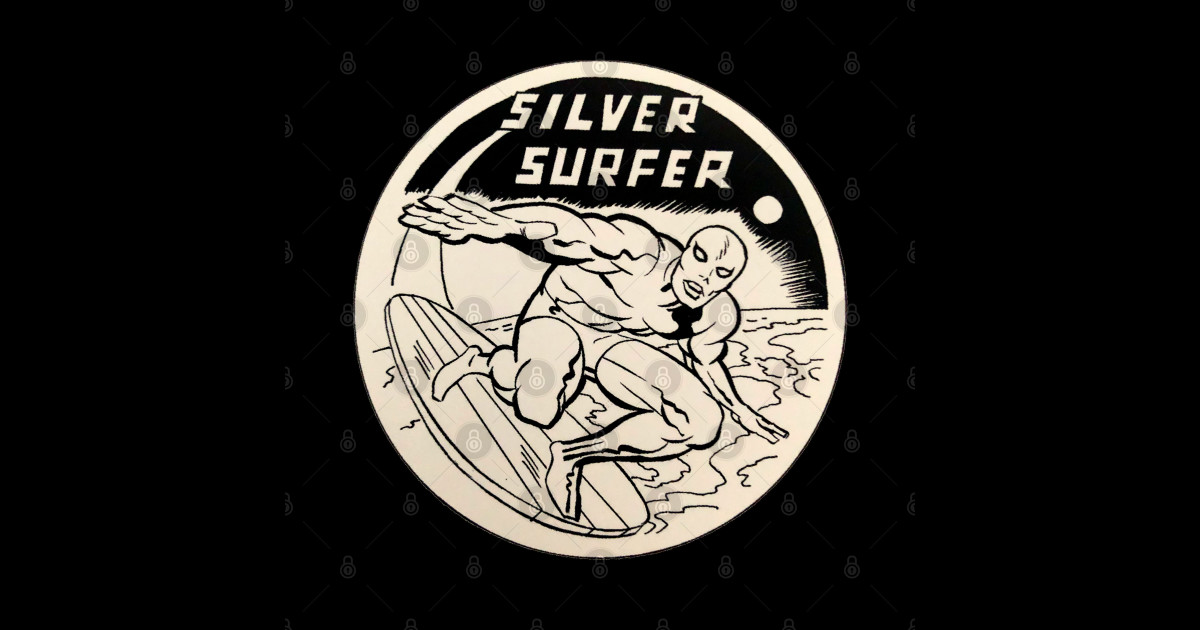 Silver Surfer - rare! - Silver Surfer - Sticker | TeePublic