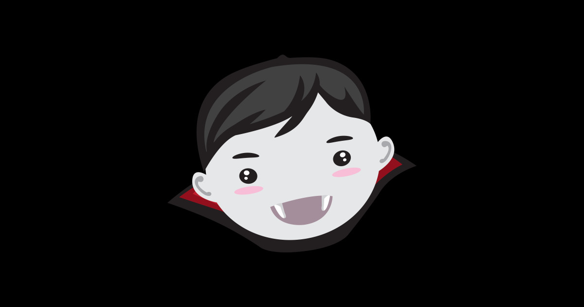 Cute Vampire face for halloween. - Halloween Vampires - Sticker | TeePublic
