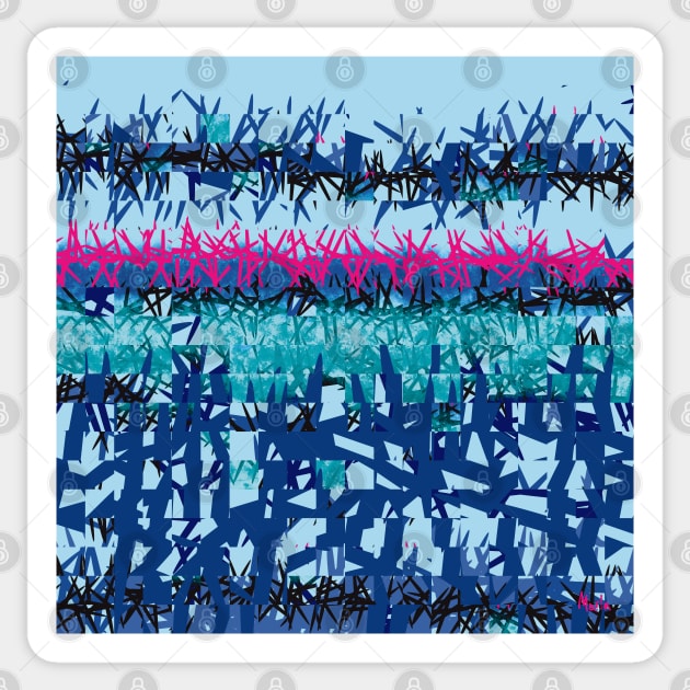 Blue Blades Horizon - Abstract Art - Blue Horizon Abstract Art ...