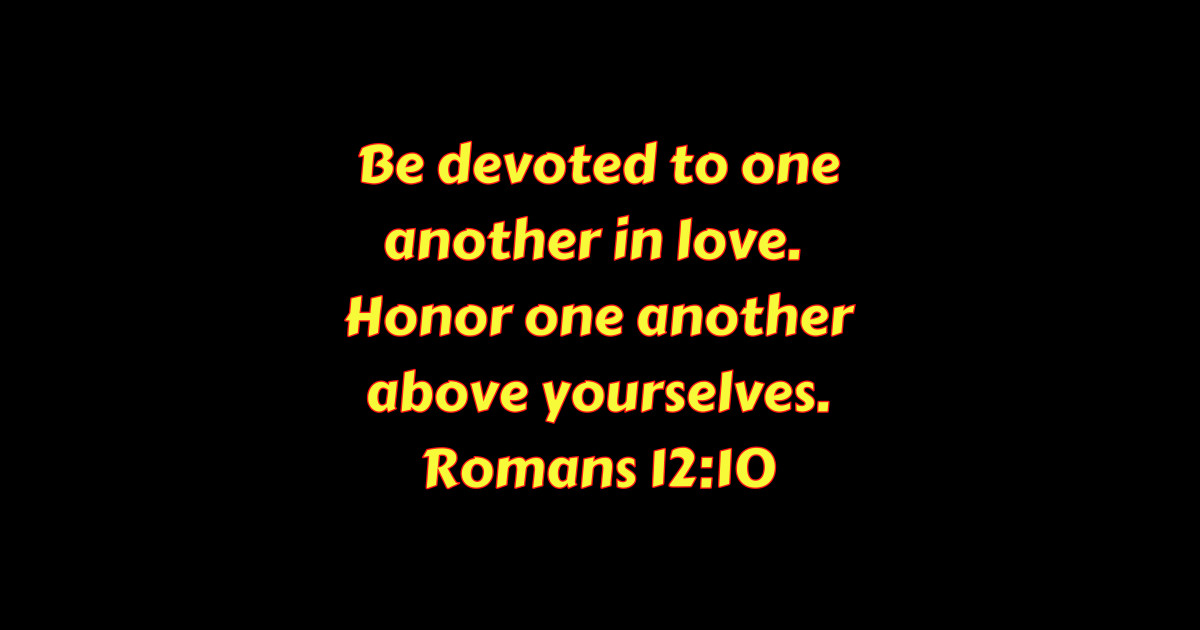 Bible Verse Romans 12:10 - Romans 1210 - Sticker | TeePublic