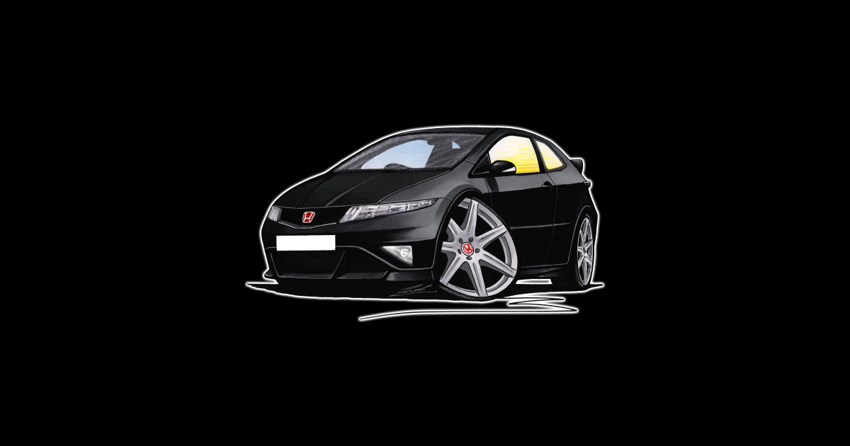 Honda Civic Type-R (FN2) Black - Civic Type R - Sticker | TeePublic