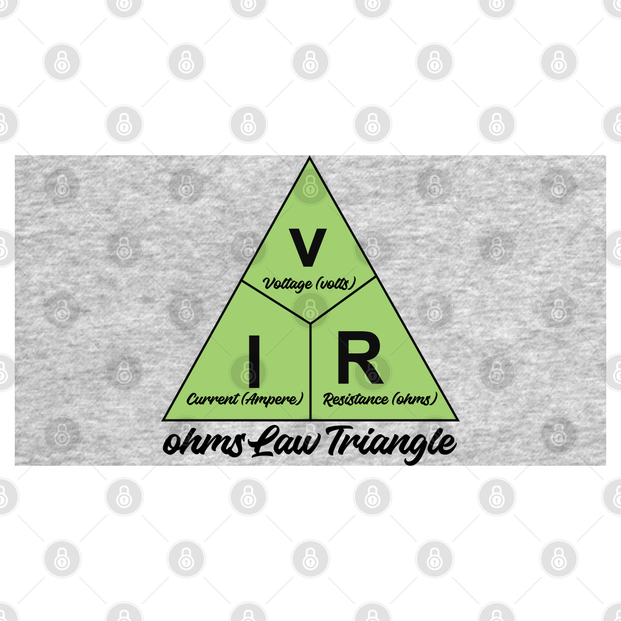 Electrical ohms Law Triangle Formula Chart For Electrical Engineering ...