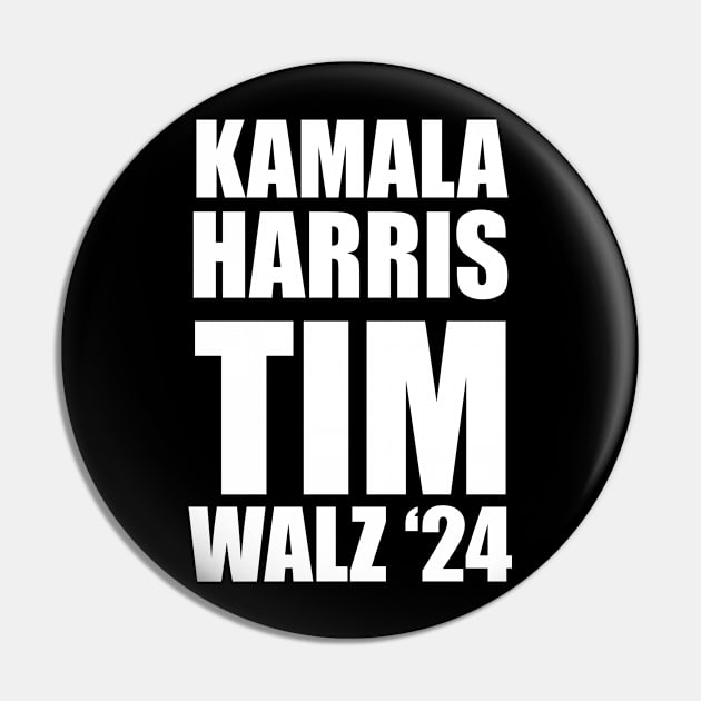 Harris Tim Walz - Harris Tim Walz - Pin | TeePublic