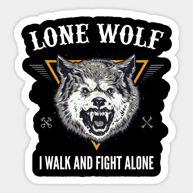Lone Wolf - Lone Wolf - Sticker | TeePublic