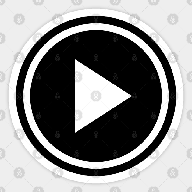 Fun play button icon - Play - Sticker | TeePublic